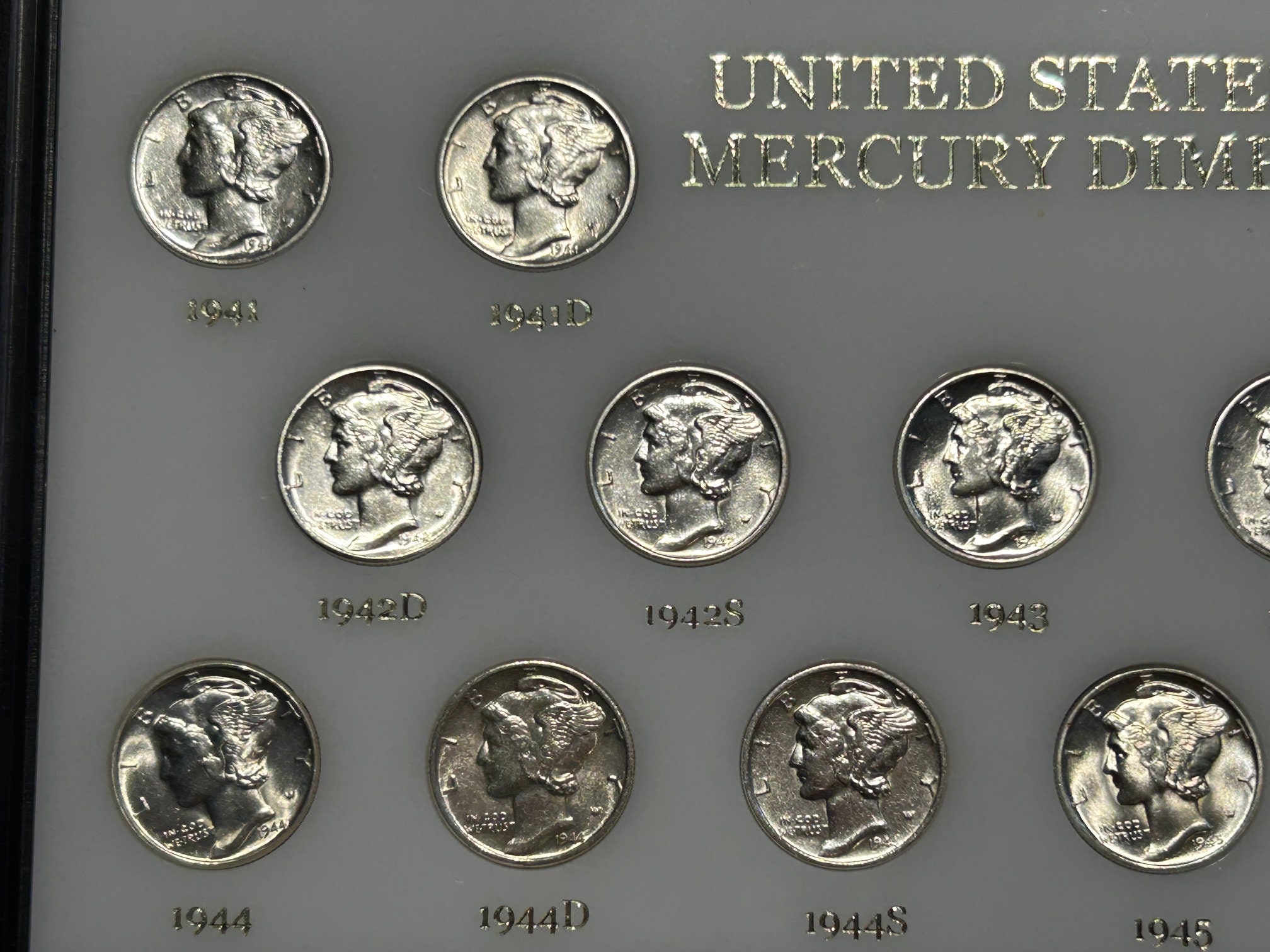 Mercury Dime BU Set of 15 90% Silver 1941-1945 in Capital Case - Etsy