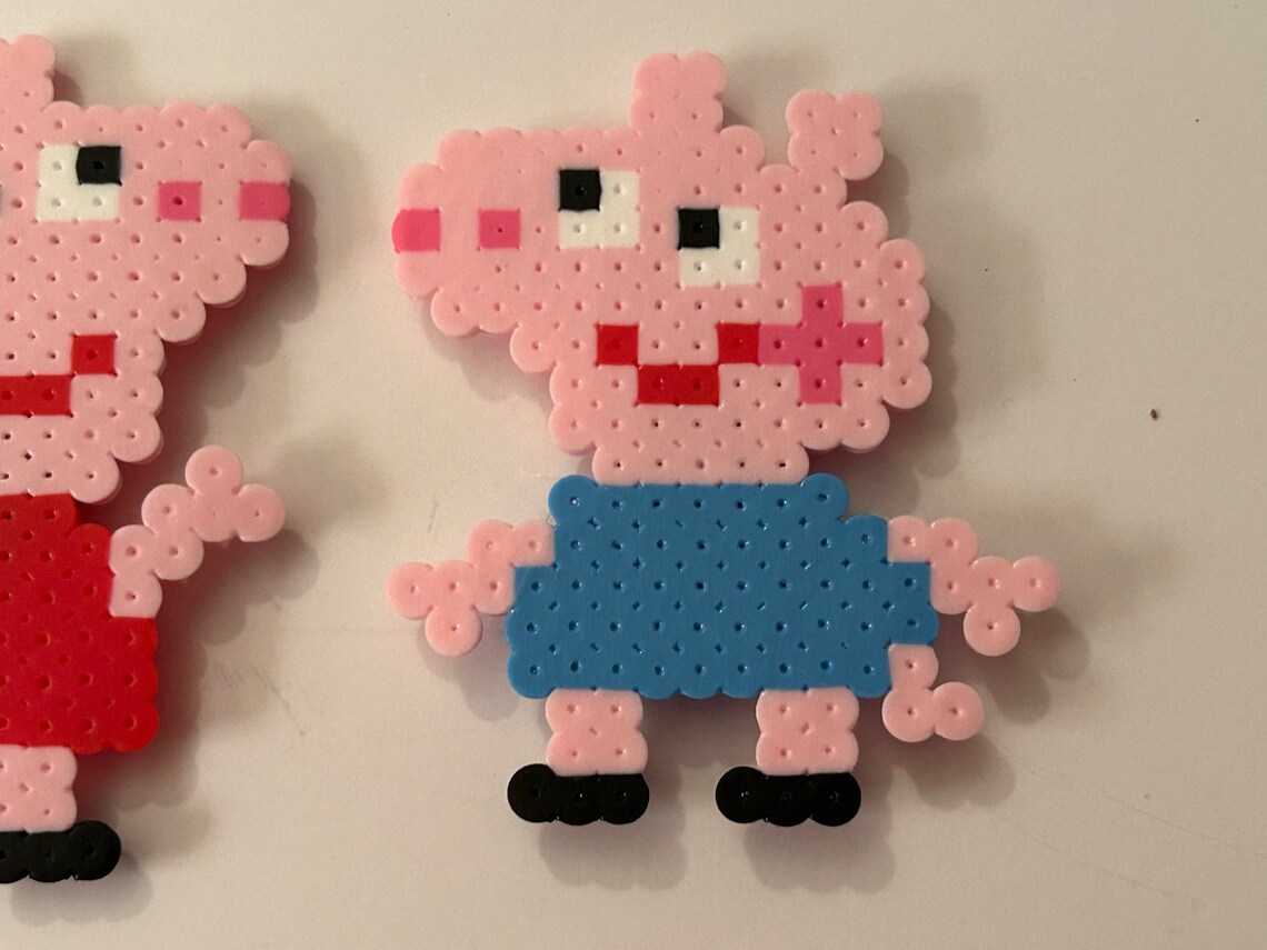 Peppa Pig Perler Bead Magnets Set of 2 - Etsy