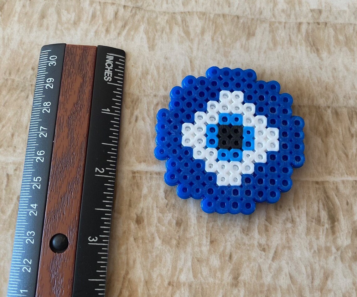 Evil Eye Perler Bead Magnet - Etsy