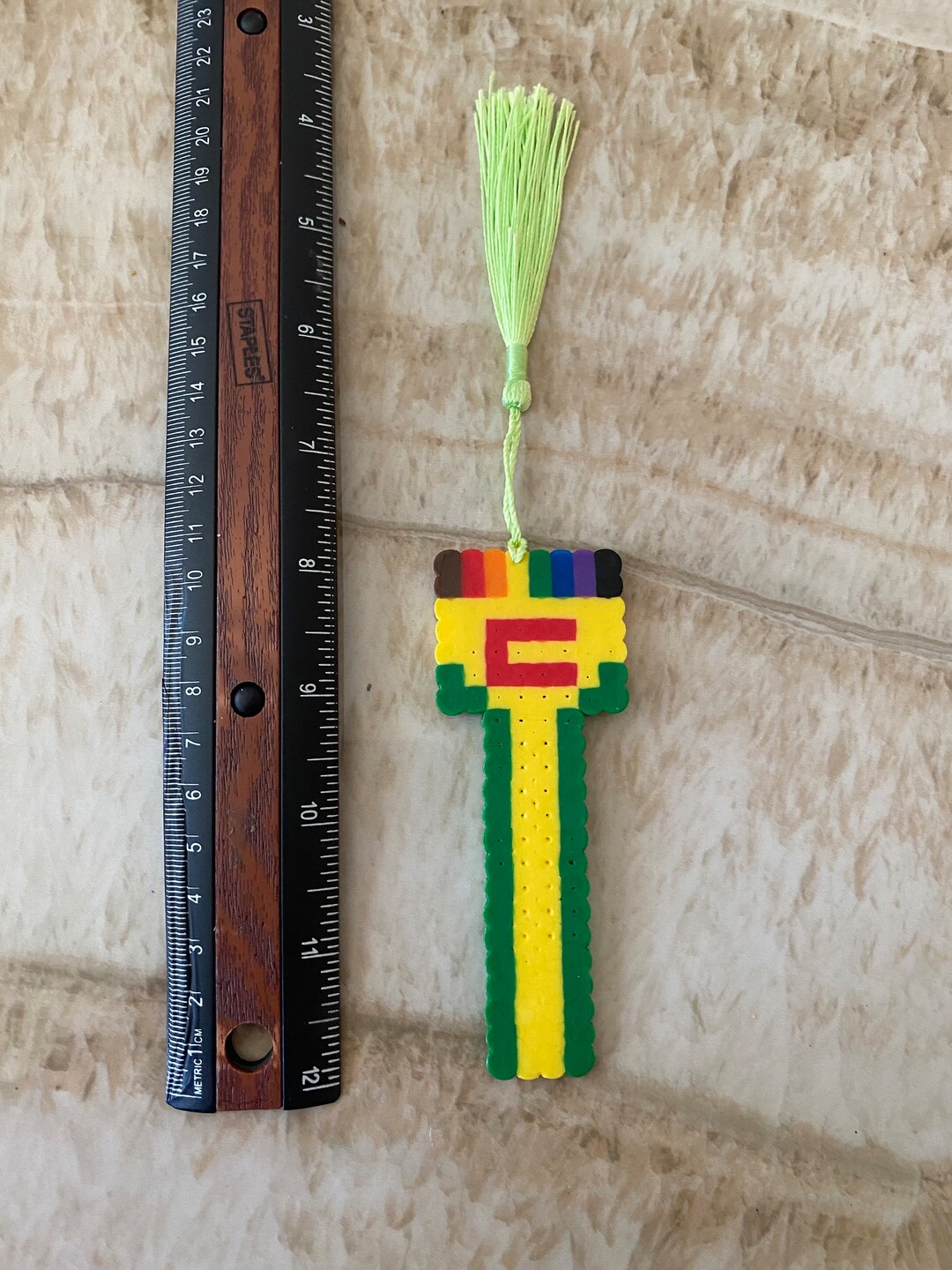 Crayon Box and Pencil Perler Bead Bookmark With Tassel - Etsy