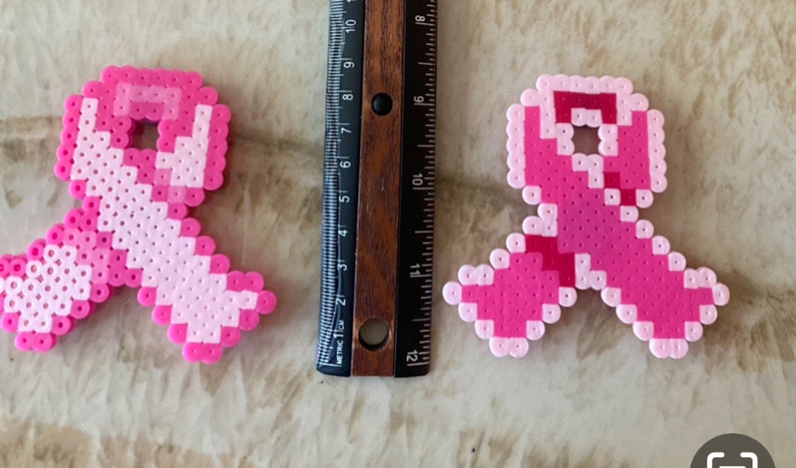 Breast Cancer Ribbon, Cancer Ribbon Perler Bead Magnets - Etsy