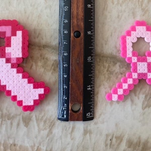 Breast Cancer Ribbon, Cancer Ribbon Perler Bead Magnets - Etsy