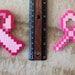 Breast Cancer Ribbon, Cancer Ribbon Perler Bead Magnets - Etsy