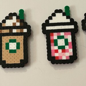 Starbucks Coffee Perler Bead Magnets - Etsy