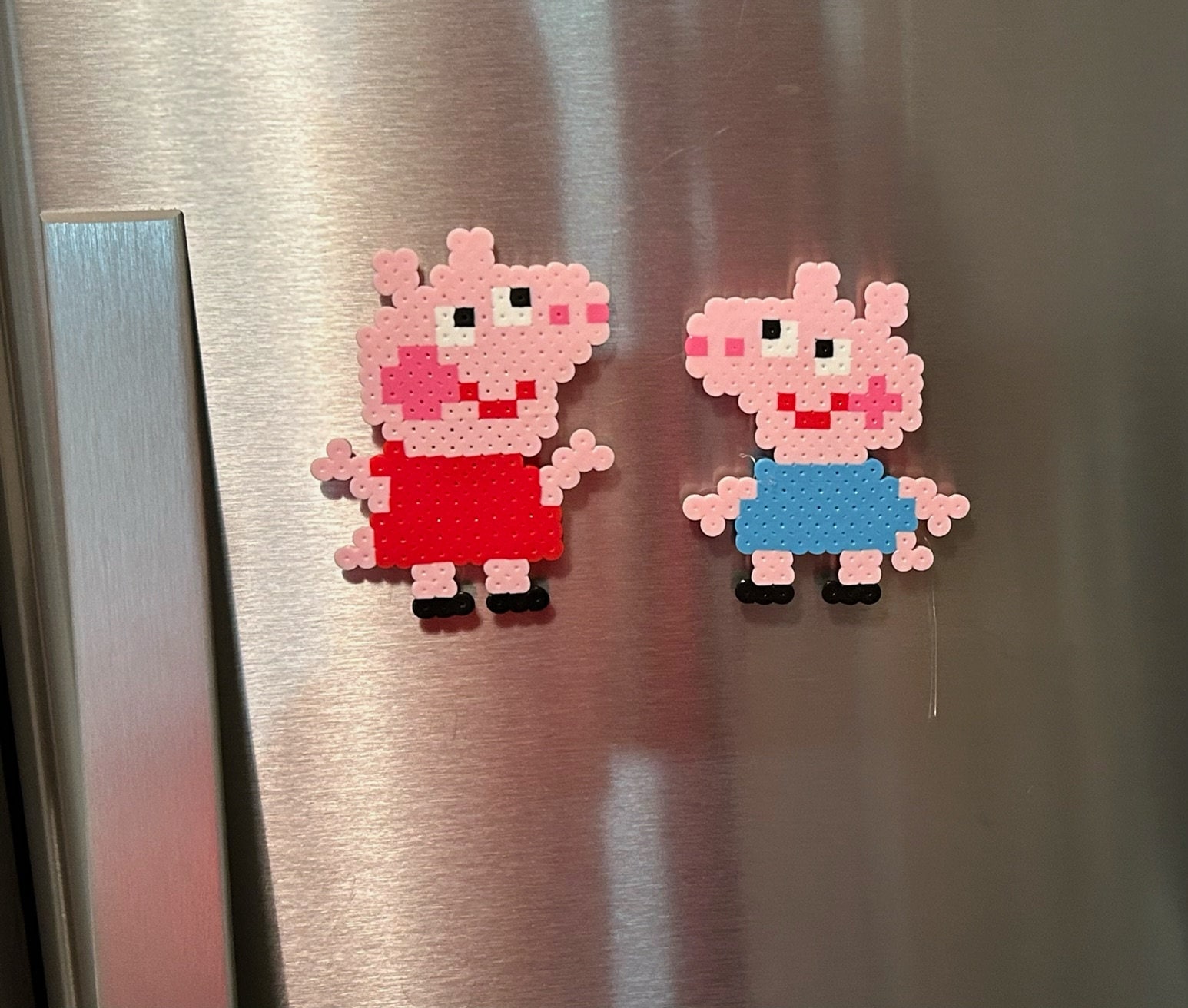 Peppa Pig Perler Bead Magnets Set of 2 - Etsy