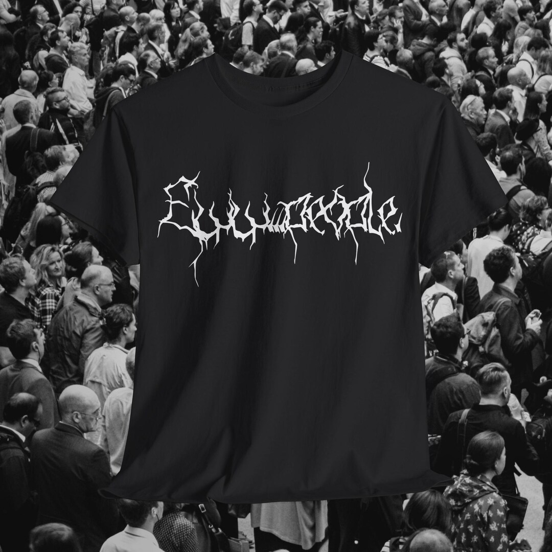 T-shirt, Eww...people, Black Metal Font, Eww...people Metal Font, Eww ...