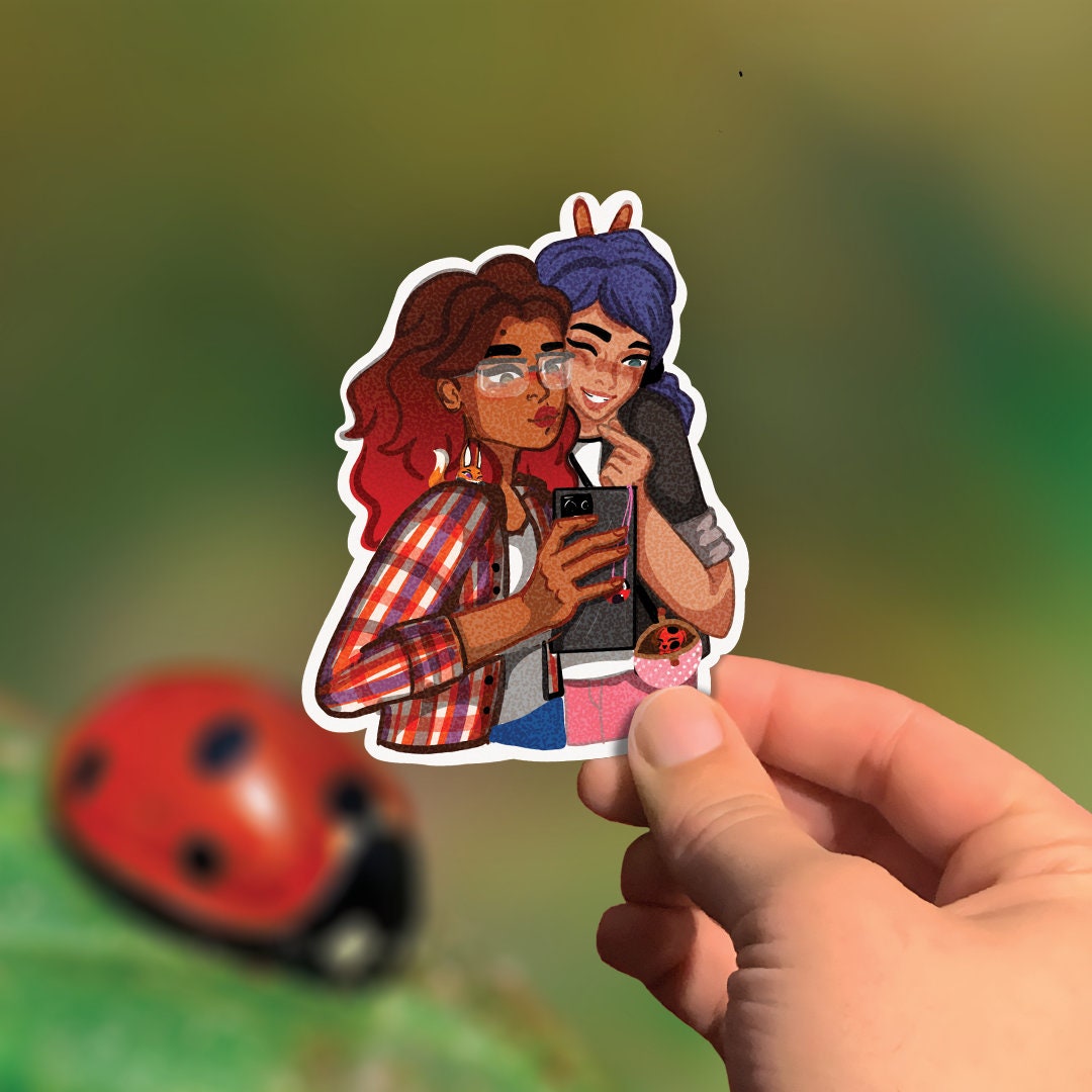 Marinette and Alya Selfie Sticker - Etsy