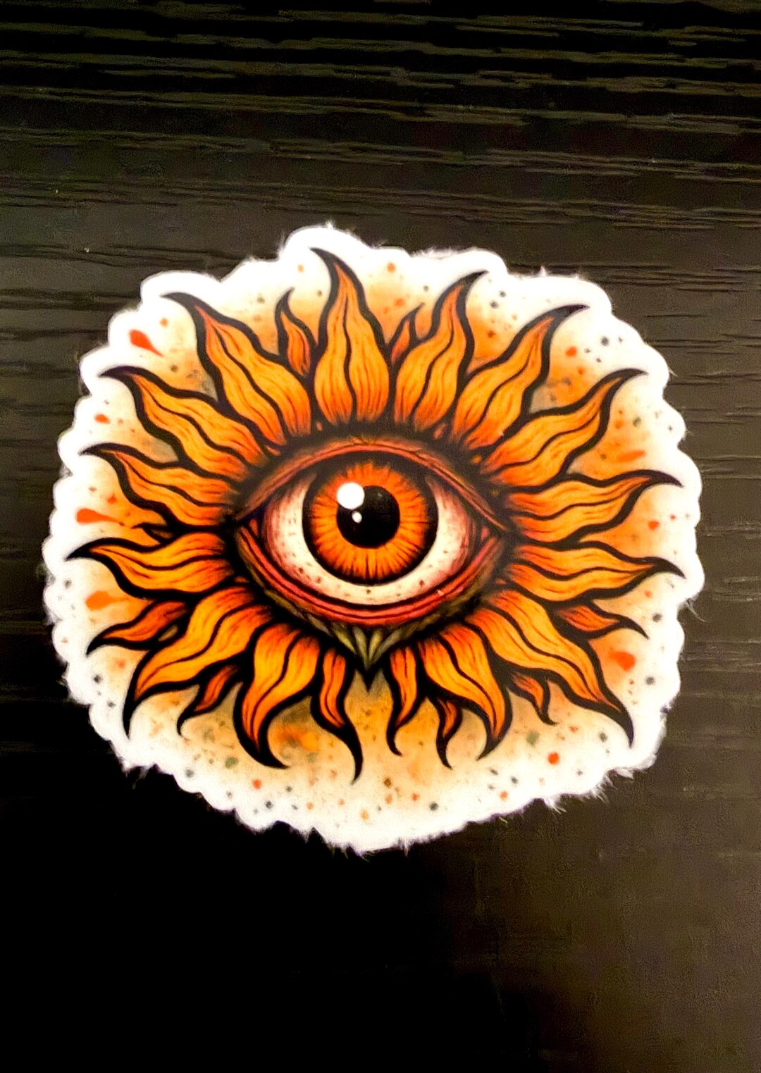 Sunflower Eye Sticker – Surreal Horror Art (water Resistant) - Etsy