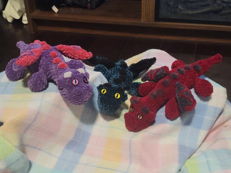 Small Crochet Dragon Plushie; Fantasy Medieval Gift - Etsy