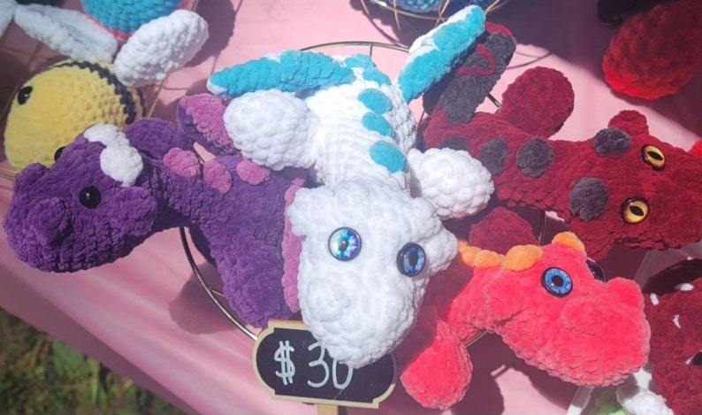 Small Crochet Dragon Plushie; Fantasy Medieval Gift - Etsy