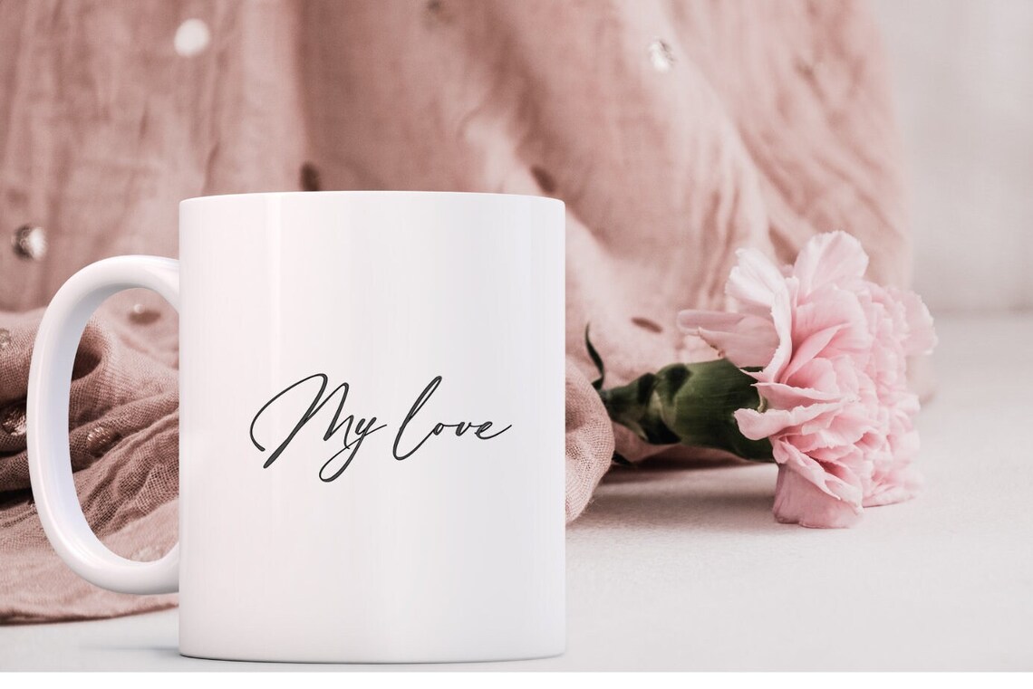 My Love Romantic Font Script With Heart Svg Cutting File for Cricut ...