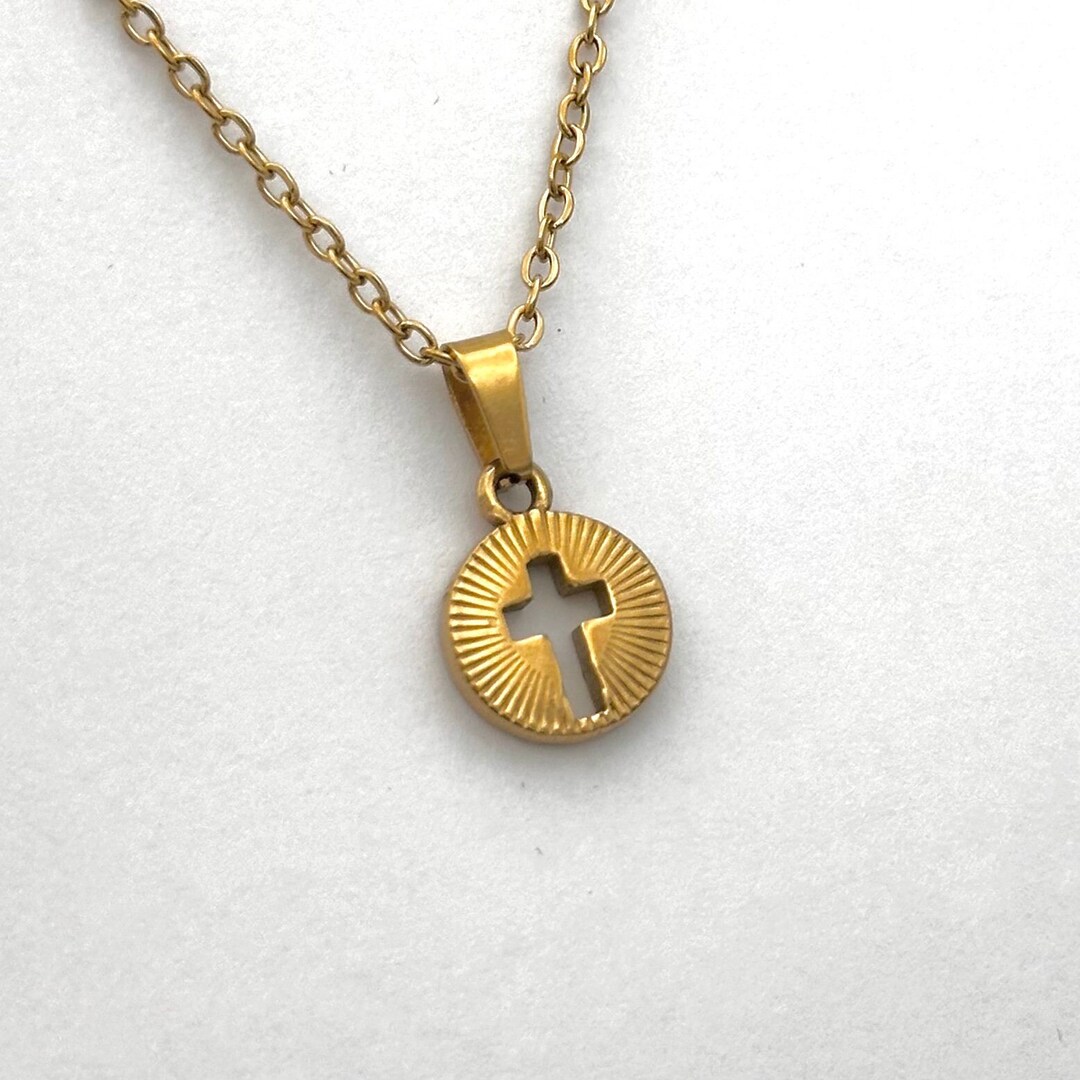 Vintage Coin Cross Necklace - Etsy