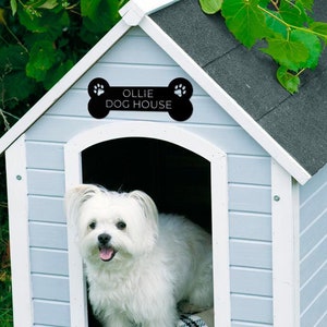Dog House Sign, Metal Dog Sign, Dog Name Sign, Dog House Name Plate ...