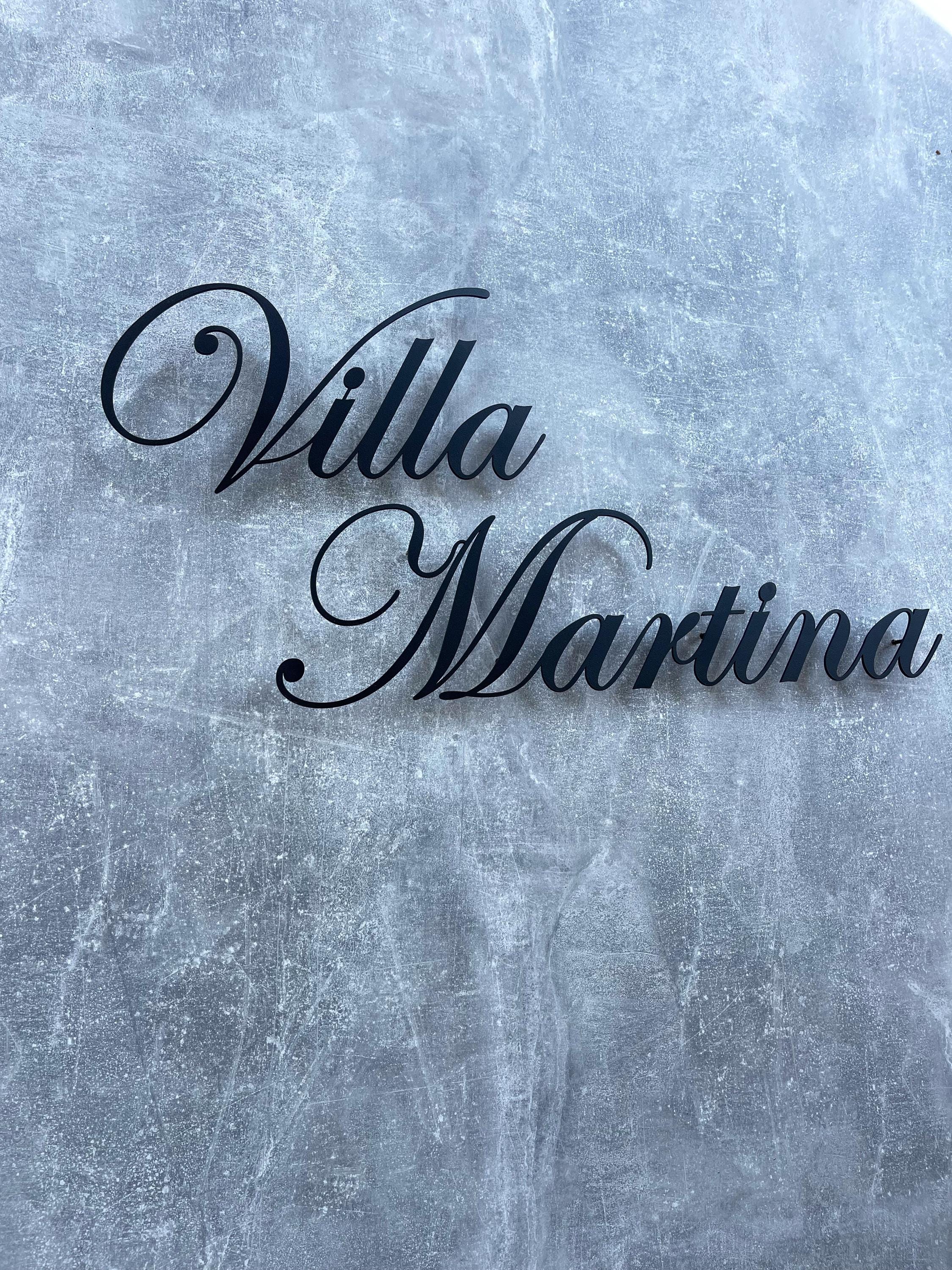 Personalized Villa Name Sign, Custom Modern Metal House Name Sign ...