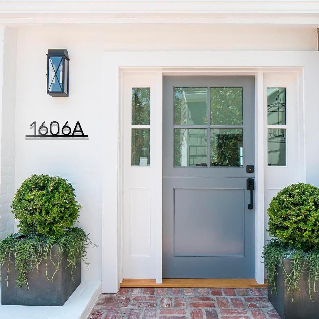 Framed House Numbers, Mid Century Metal House Number Sign, Metal House ...