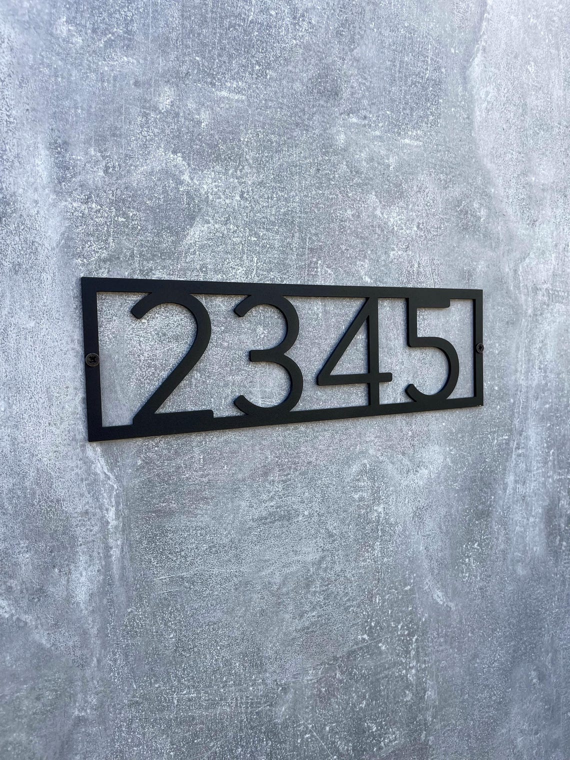 Modern House Number Address Sign, Modern Address Plaque, Modern Metal ...