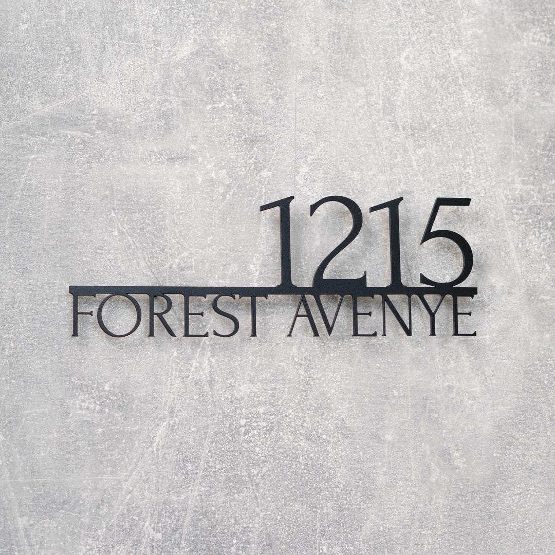 Metal House Number Sign, Address Sign, Street Name Sign, Personalized ...