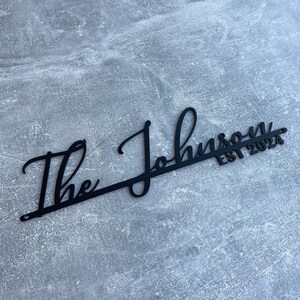 Home Name Plate ,last Name Sign, Custom Metal Sign, Metal Family Name ...