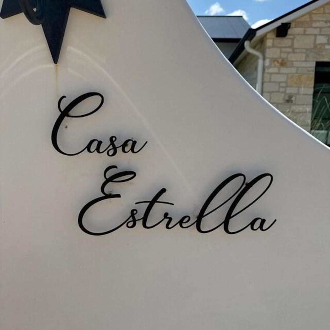 Custom Metal Villa Name Sign, Personalized Casa Name Sign, Unique ...