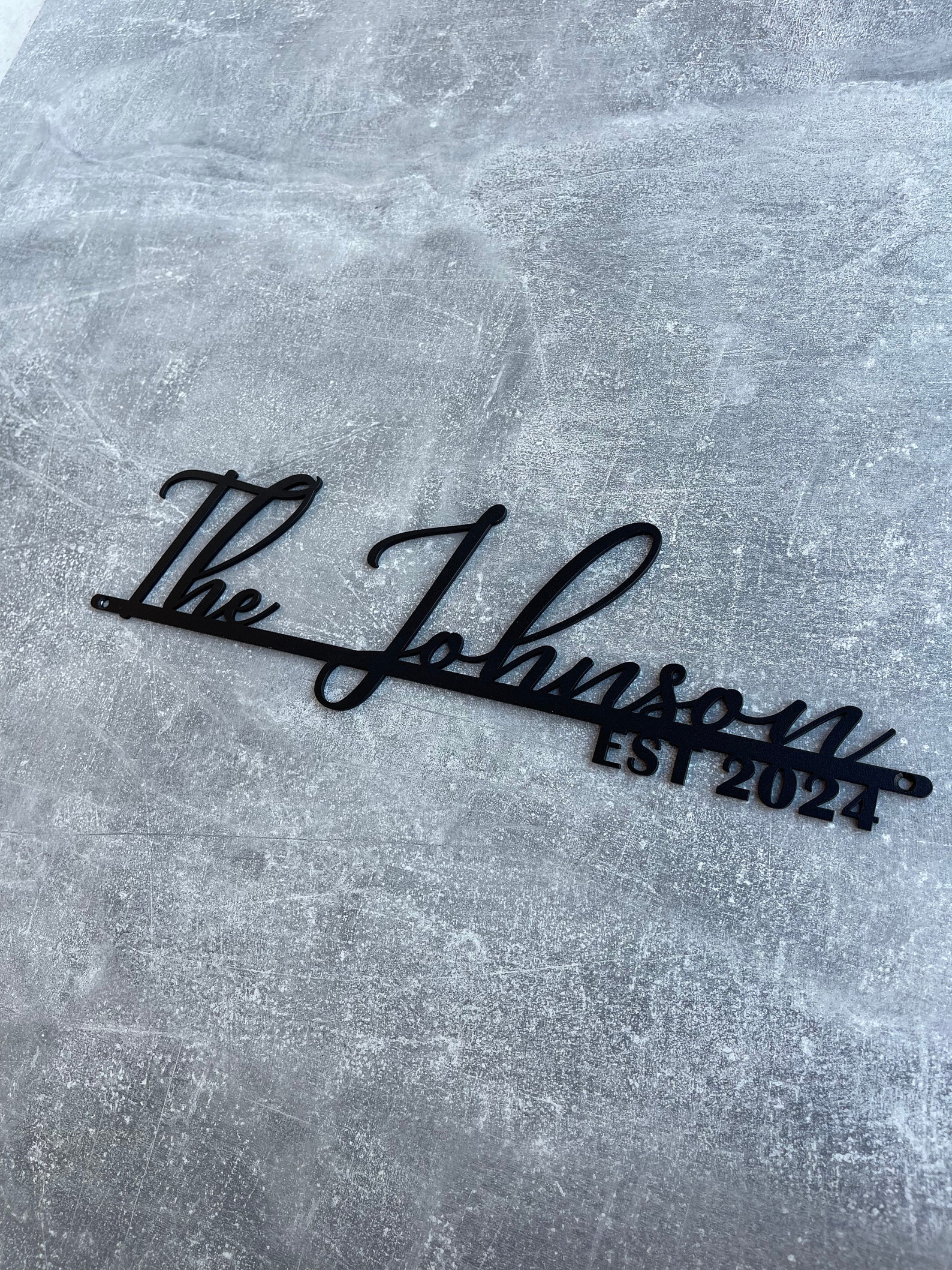 Home Name Plate ,last Name Sign, Custom Metal Sign, Metal Family Name ...