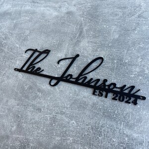 Home Name Plate ,last Name Sign, Custom Metal Sign, Metal Family Name ...
