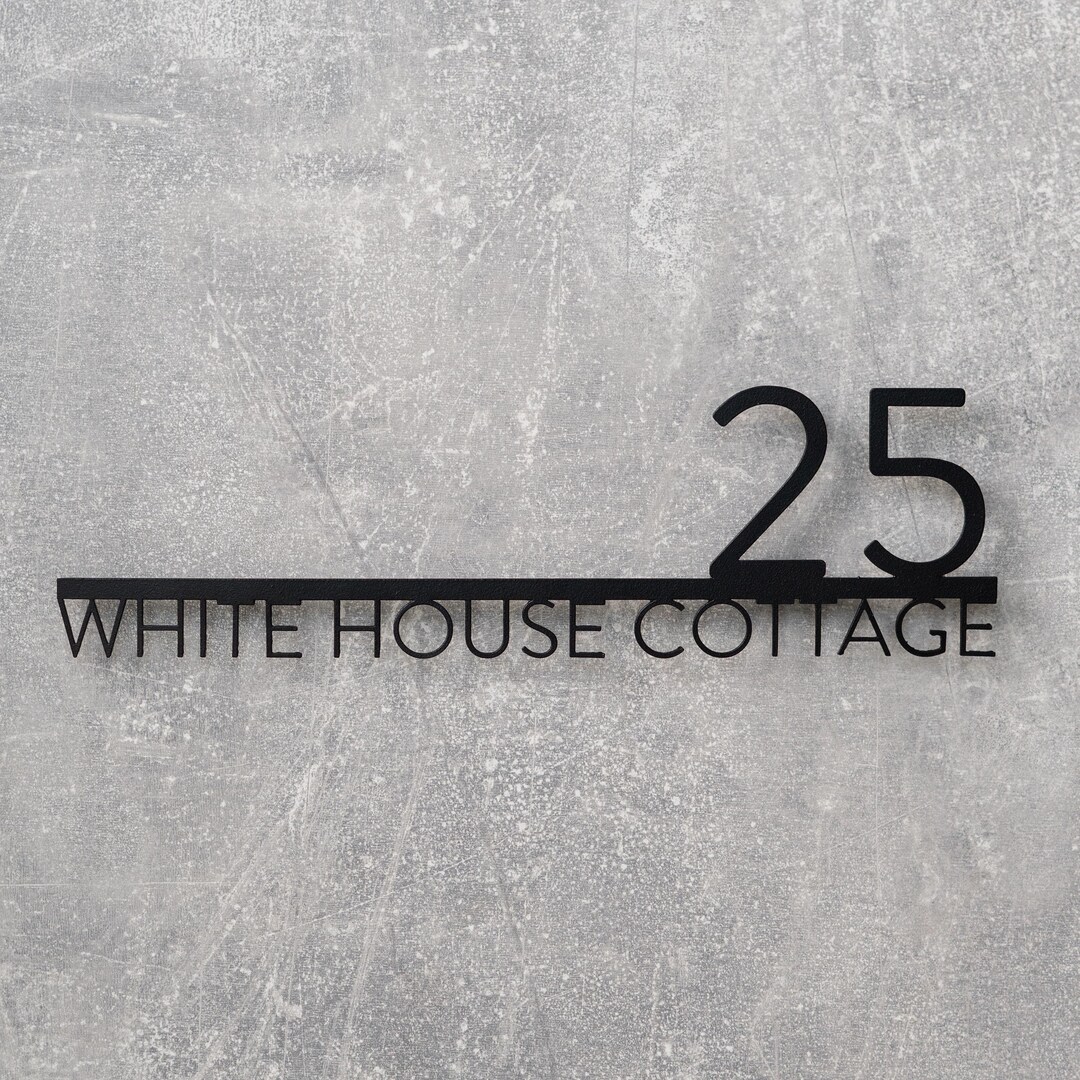 Address Sign, House Name Sign, Outdoor House Name Plaque, Custom Metal ...