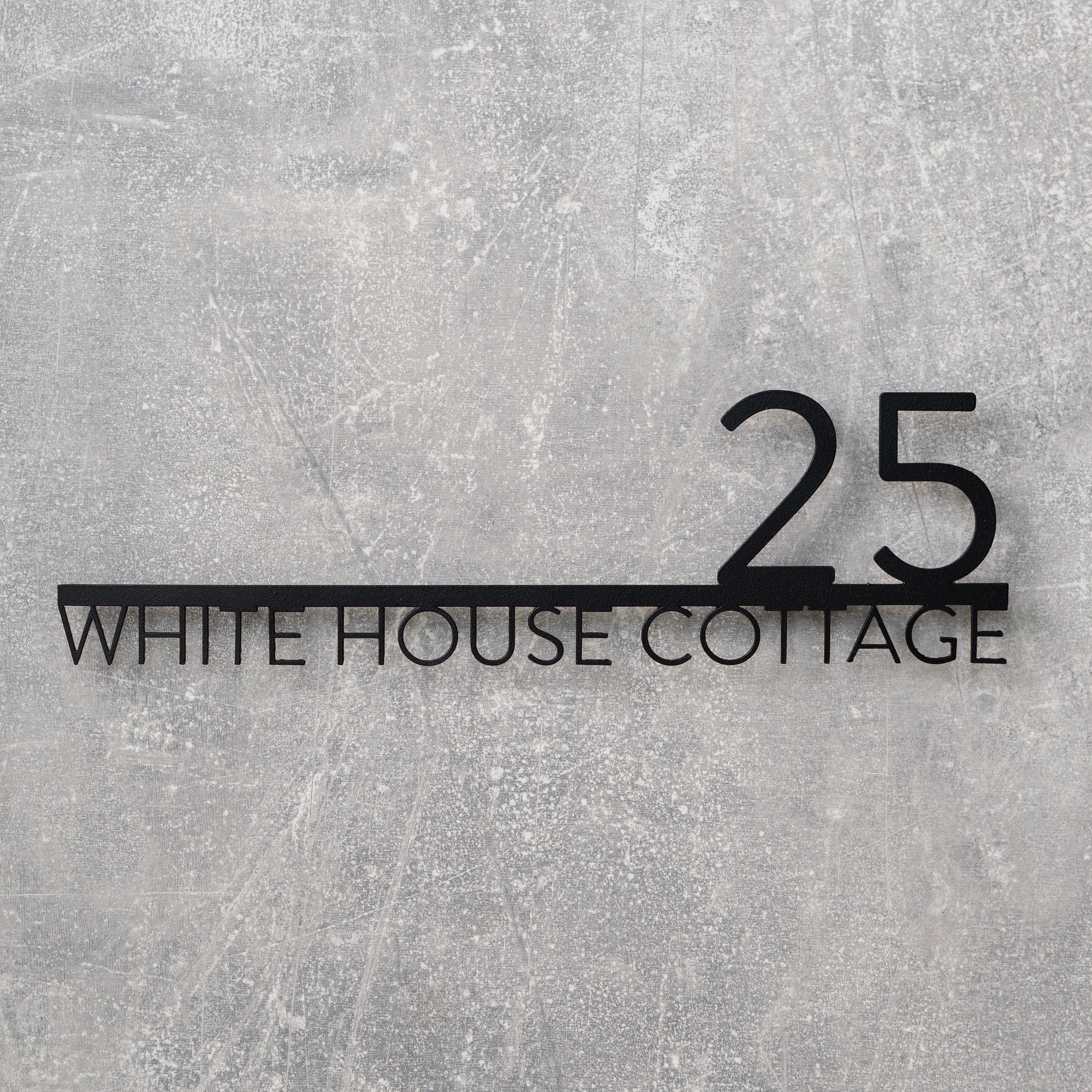 Address Sign, House Name Sign, Outdoor House Name Plaque, Custom Metal ...