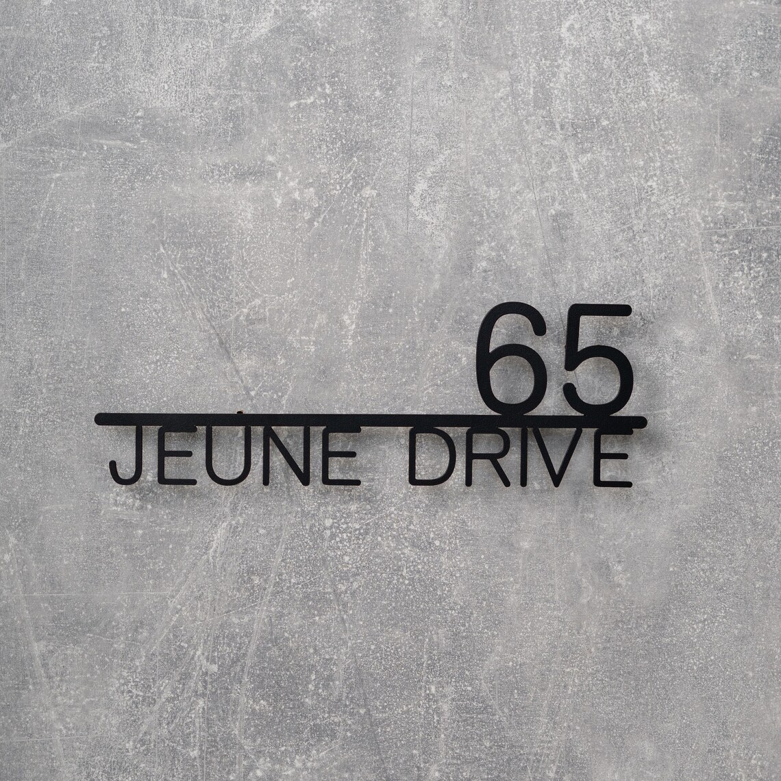 Modern Metal House Numbers Sign, Custom Minimalist Address Plaque ...