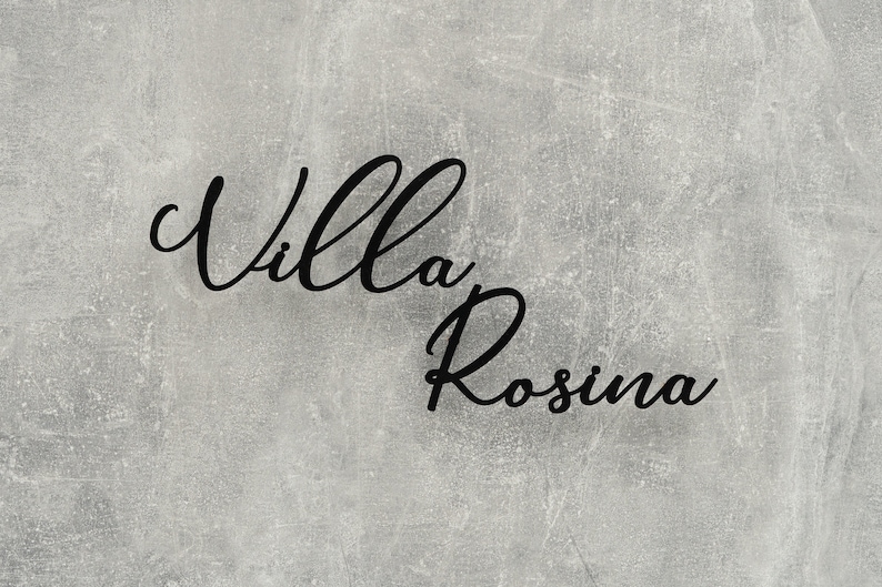 Metal House Sign, Custom Metal Villa Name Sign, Outdoor Welcome Sign ...