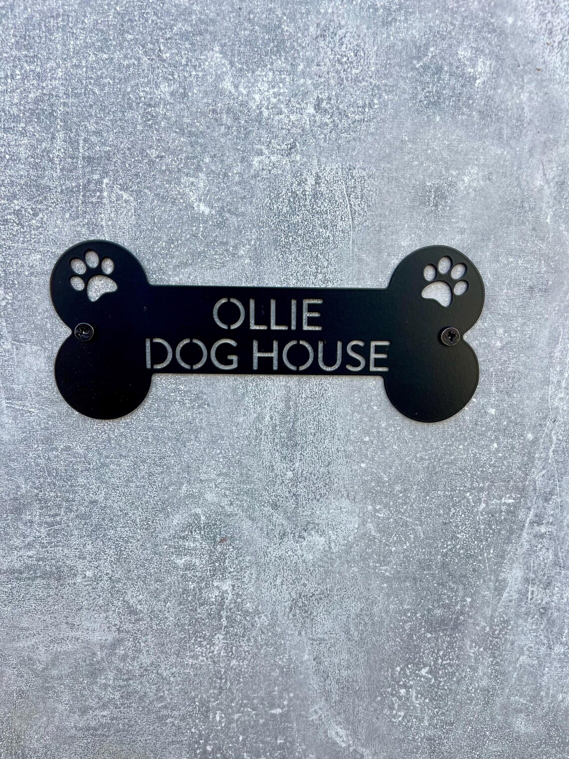 Dog House Sign, Metal Dog Sign, Dog Name Sign, Dog House Name Plate ...