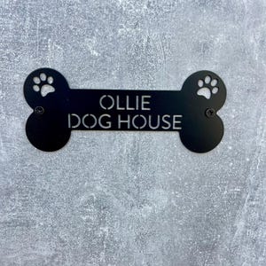 Dog House Sign, Metal Dog Sign, Dog Name Sign, Dog House Name Plate ...