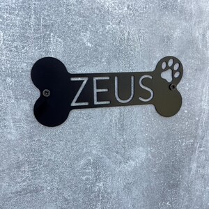 Dog Name Tag, Pet Name Tags, Metal Dog Sign, Dog Name Sign, Dog House ...