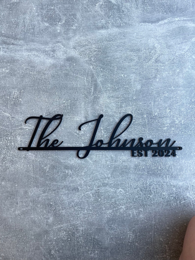 Home Name Plate ,last Name Sign, Custom Metal Sign, Metal Family Name ...