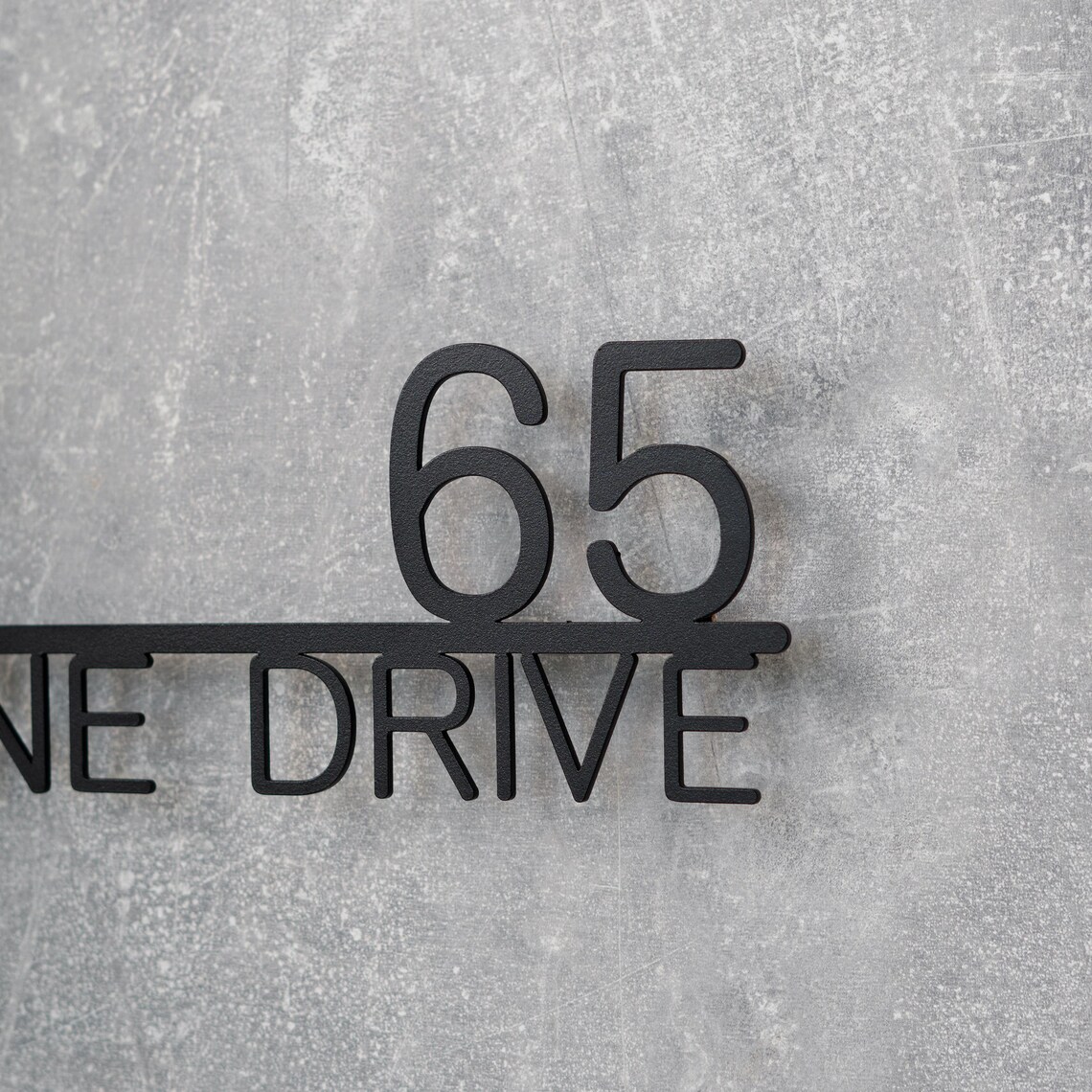 Modern Metal House Numbers Sign, Custom Minimalist Address Plaque ...