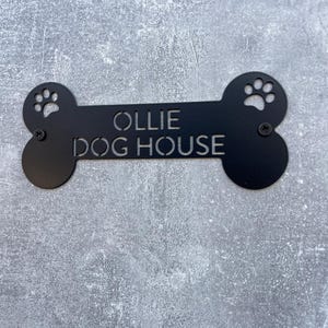 Dog House Sign, Metal Dog Sign, Dog Name Sign, Dog House Name Plate ...