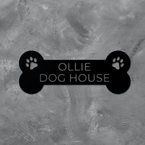 Dog House Sign, Metal Dog Sign, Dog Name Sign, Dog House Name Plate ...