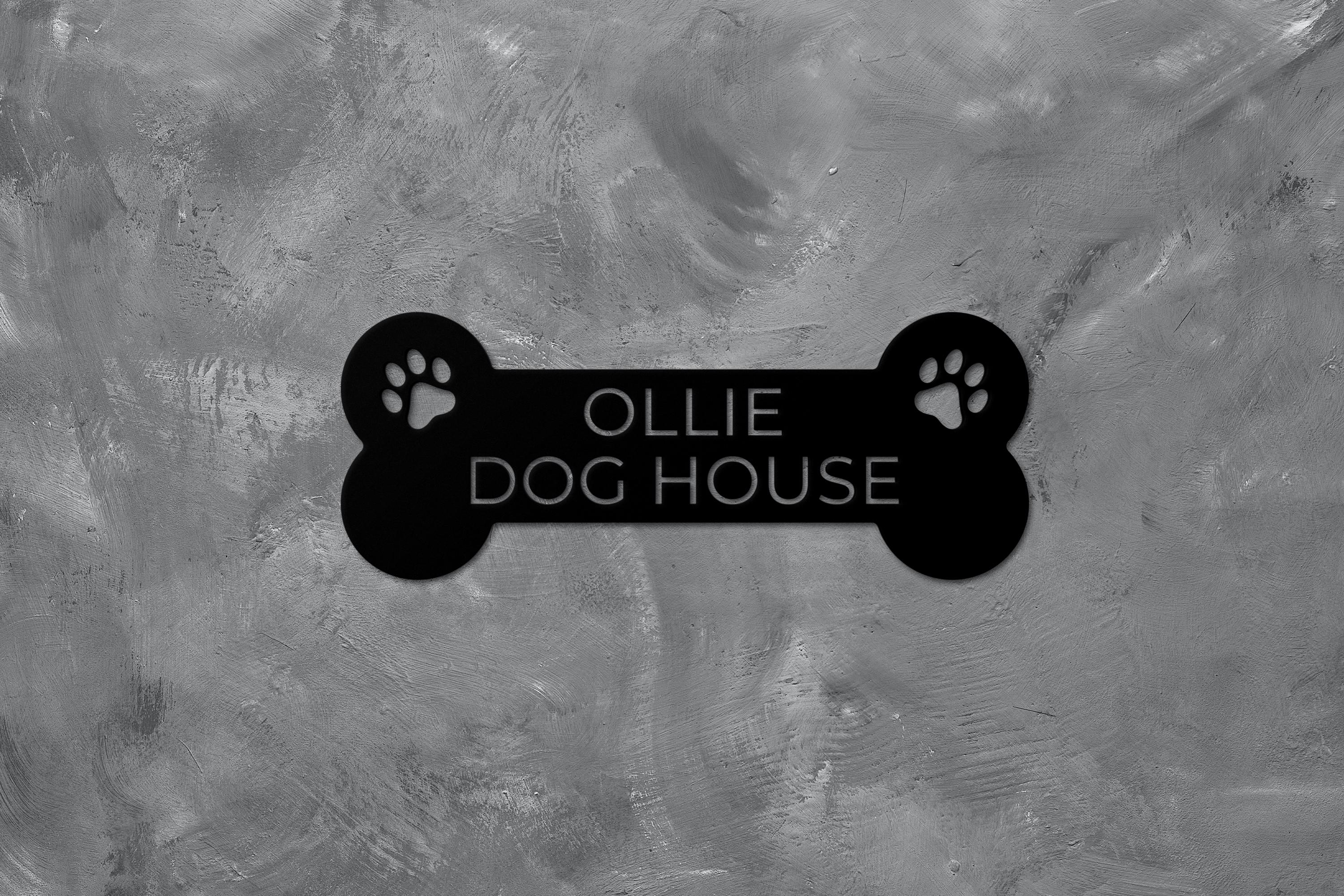 Dog House Sign, Metal Dog Sign, Dog Name Sign, Dog House Name Plate ...