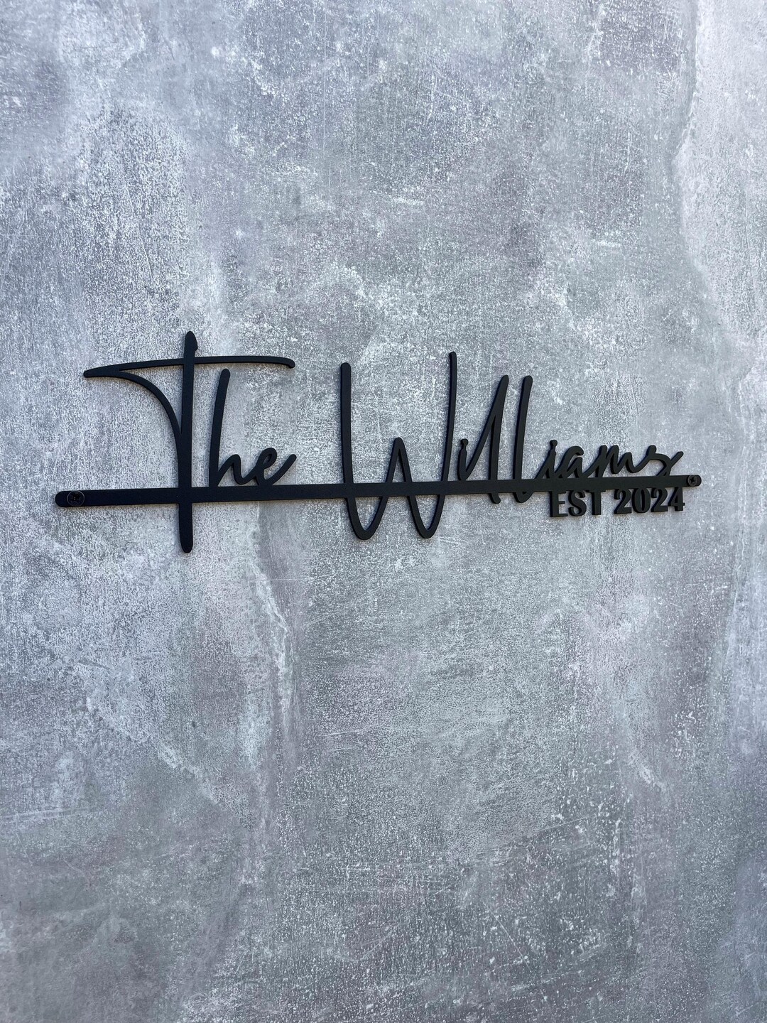 Personalized Metal Family Name Sign, Metal Front Door House Sign ...