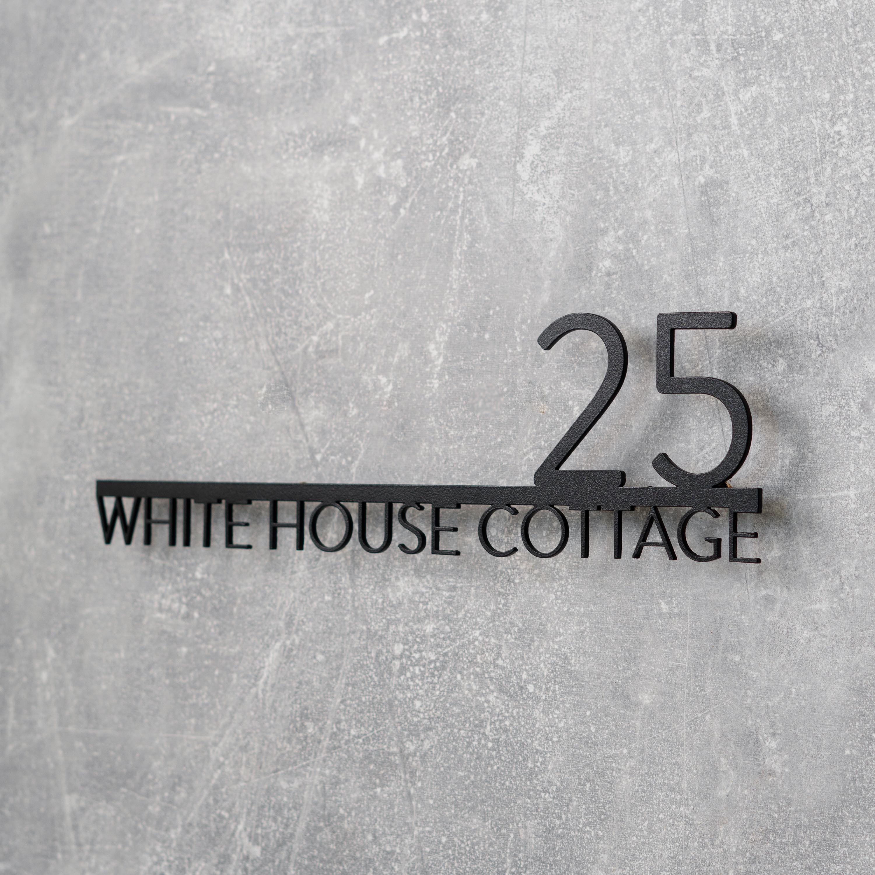 Metal Address Sign, House Numbers Sign, Decorative Address Sign, Modern ...