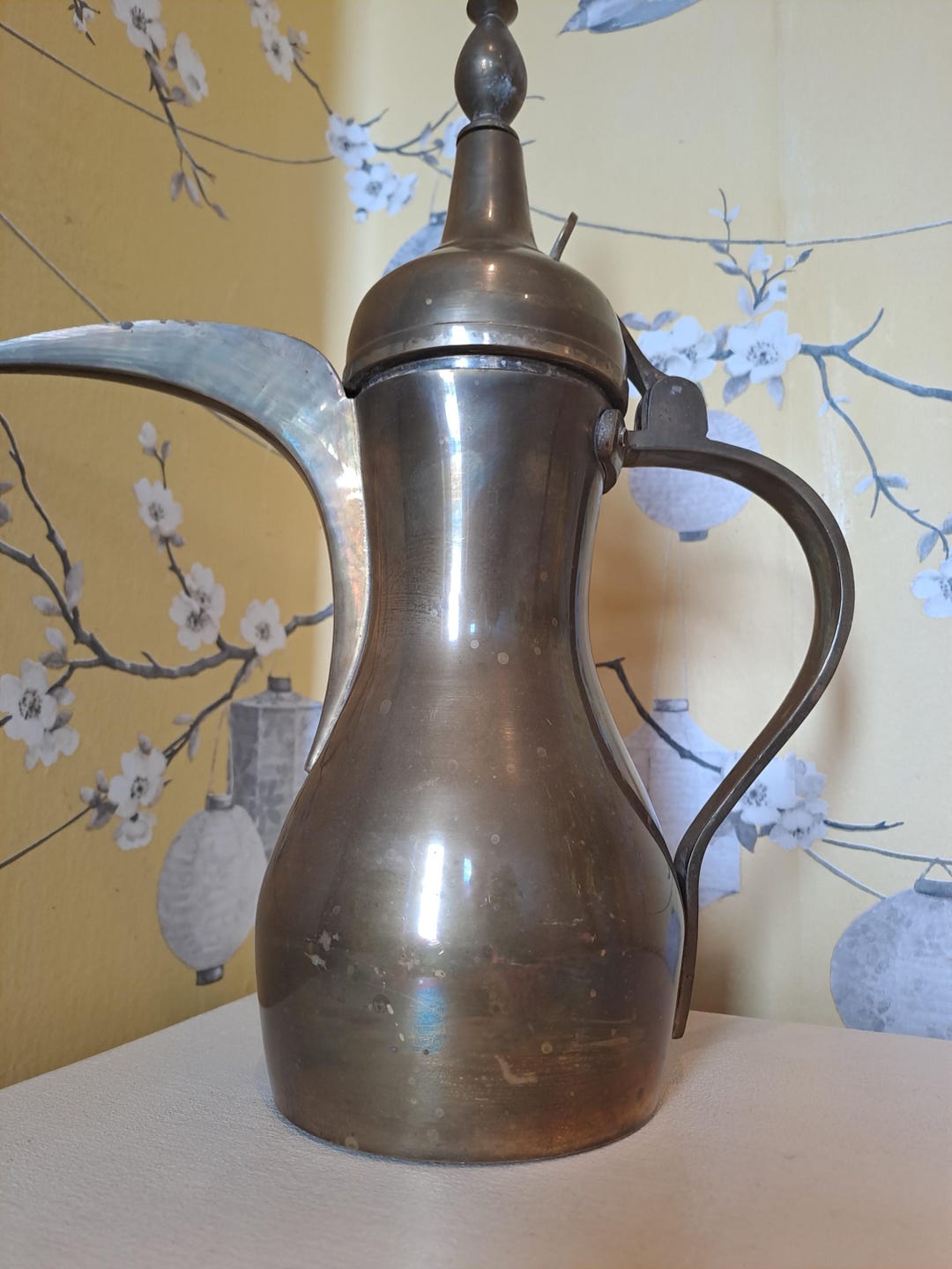 Vintage Solid Brass Indian Coffee Pot. Approx 30cm Height - Etsy