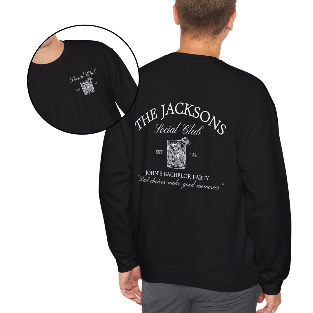 Custom Bachelor Party Crew Neck Sweatshirt, Luxury Bachelor Merch ...