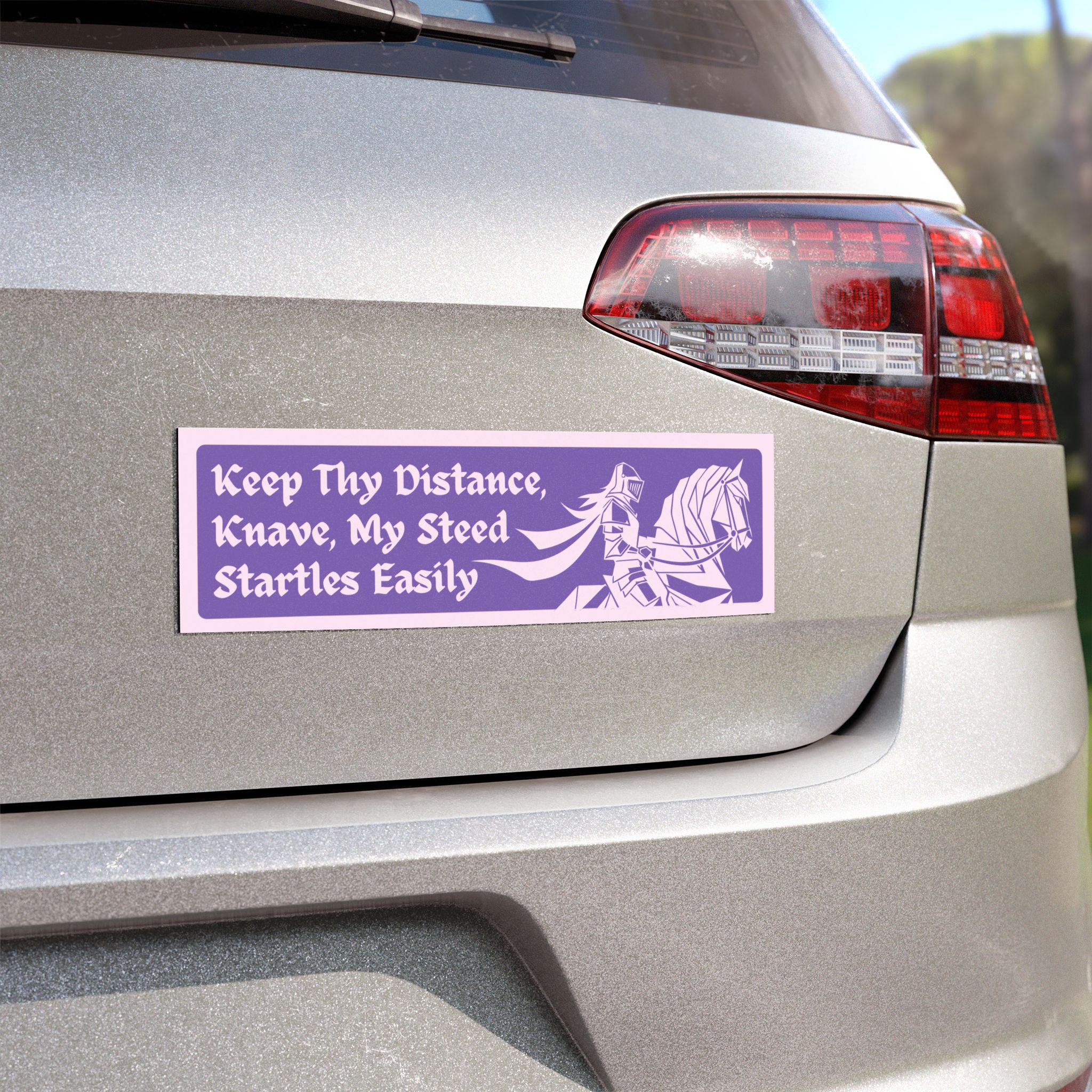 Anti Tailgating Bumper Magnet, Goofy Bumper Sticker, Silly Knight Car ...