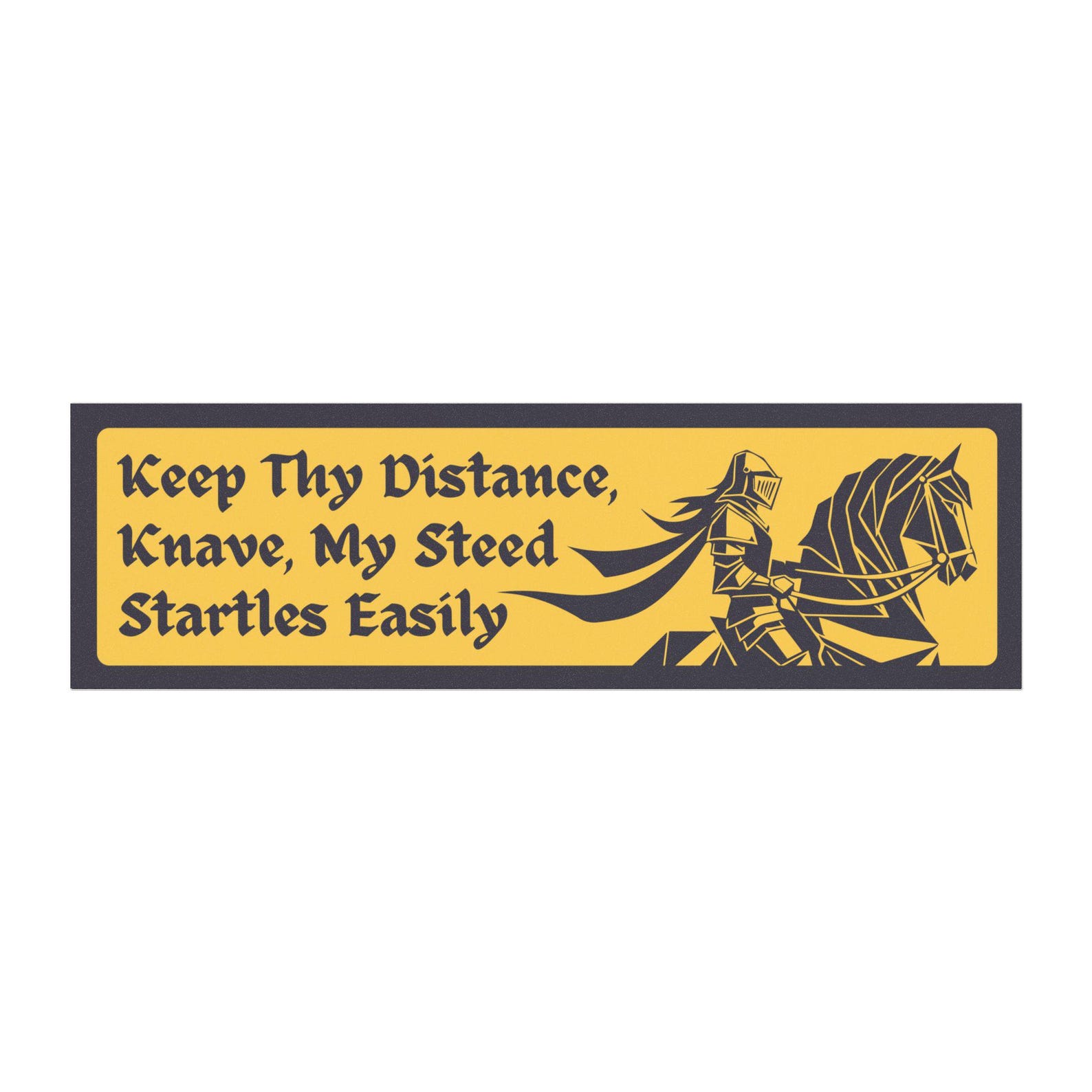 Medieval Knight Bumper Sticker, Funny Magnetic Gothic Witch Car Decal ...