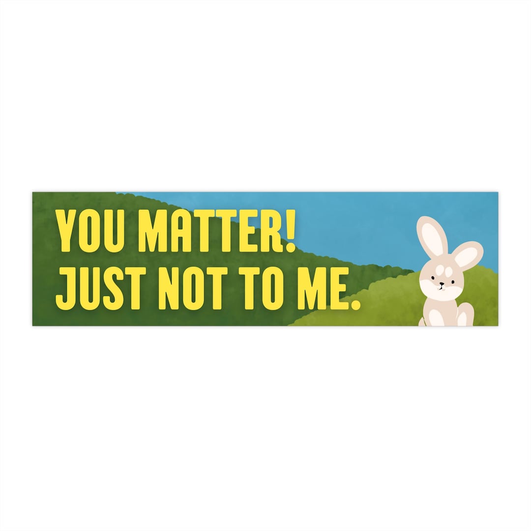 Evil Bunny Offensive Bumper Sticker, Funny Gen Z Meme Car Decor ...