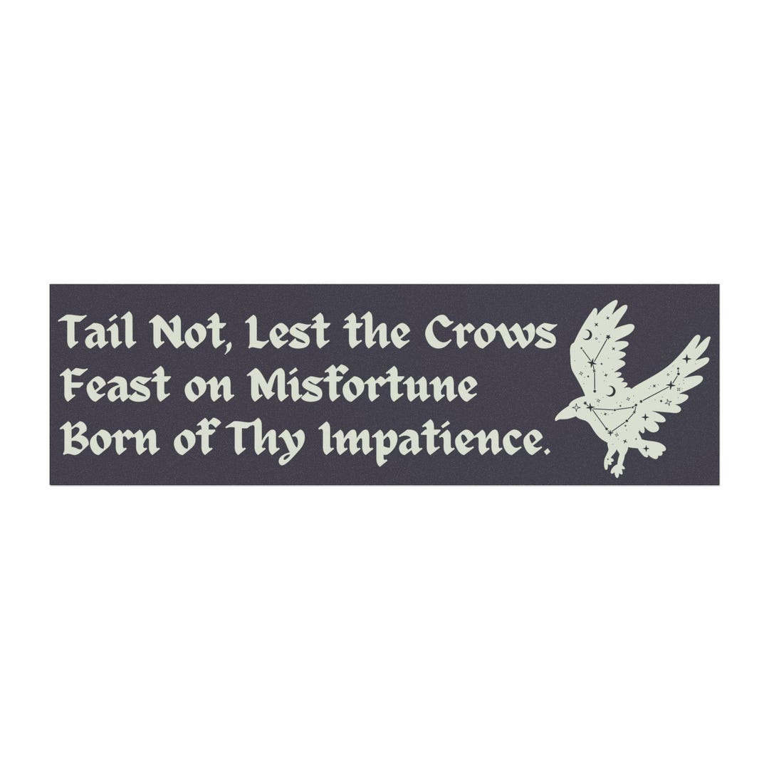 Medieval Crow Bumper Sticker, Funny Magnetic Goth Gifts for Car Hers ...