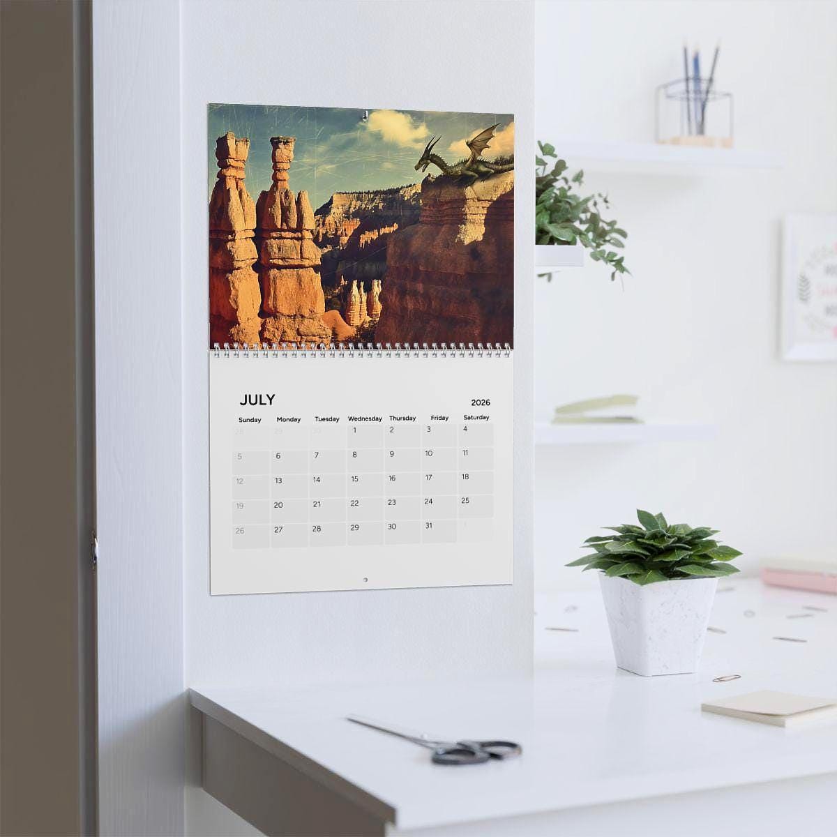 2026 National Park Monsters Calendar, Mystical Gift for Girlfriend ...