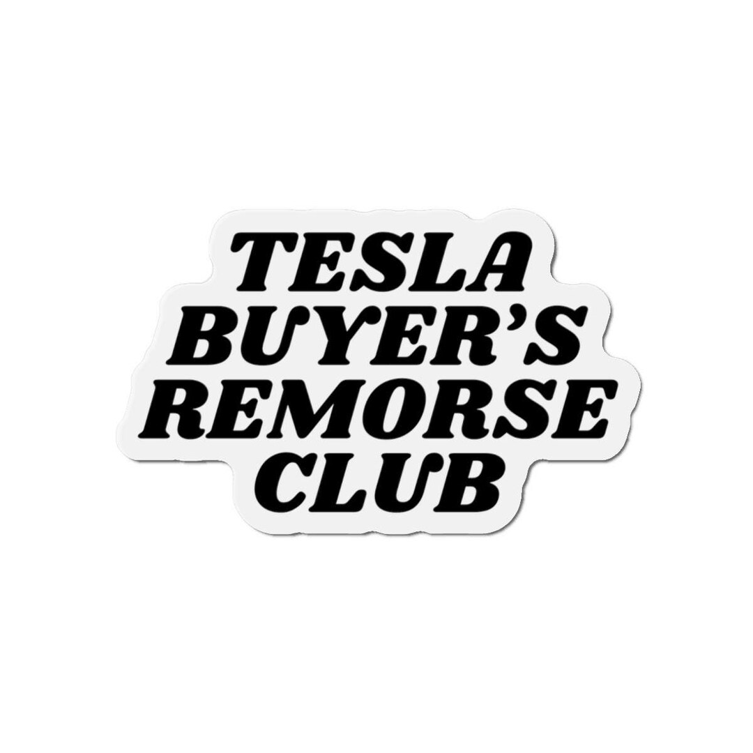 Tesla Owner Funny Magnetic Bumper Sticker - ANTI ELON Tesla Club Bumper ...