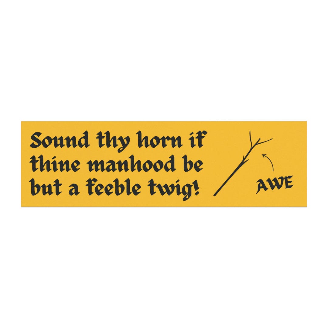 Medieval Bumper Magnet Unhinged Genz Car Magnets Snarky Don't Honk Meme ...