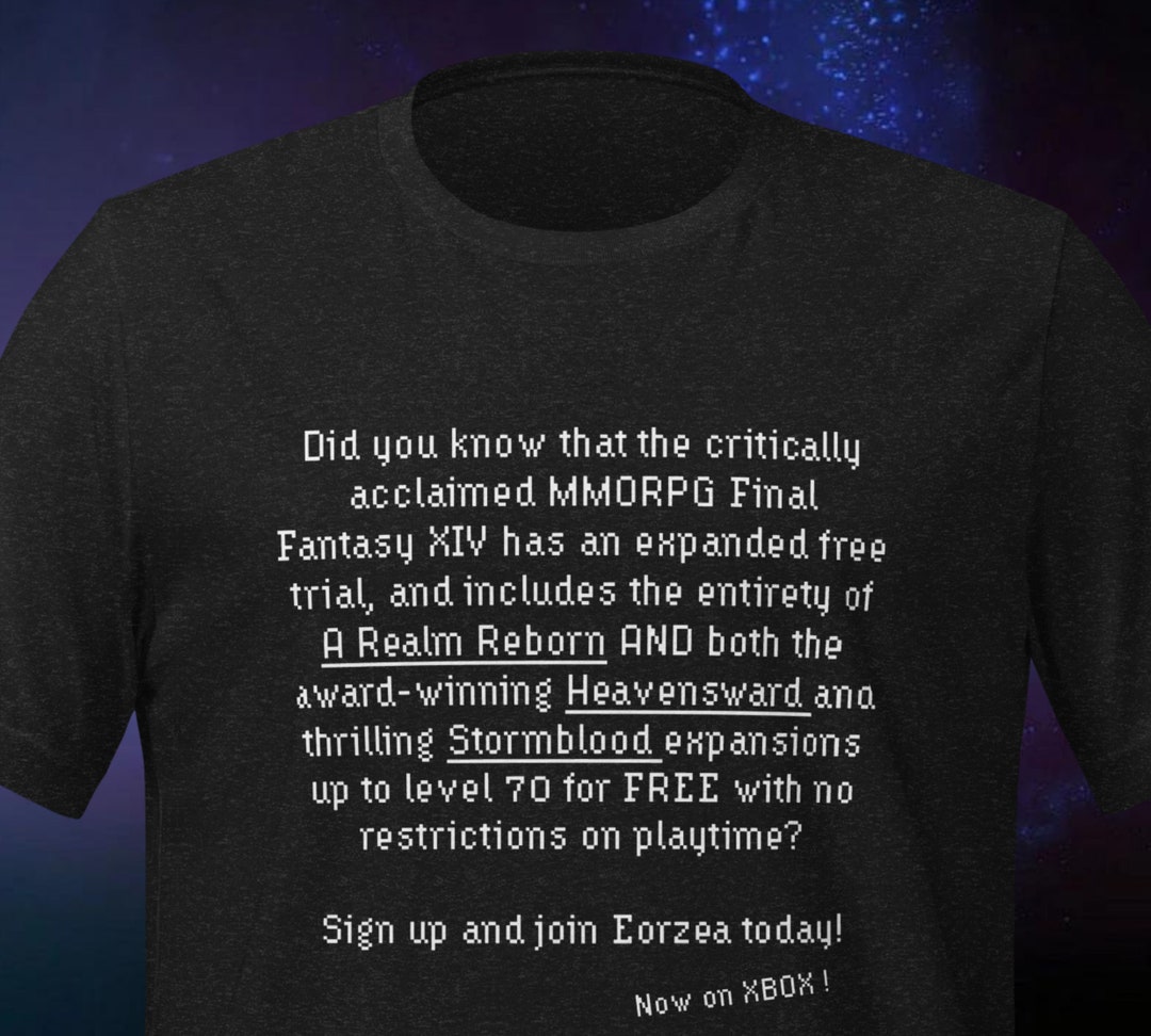 FFXIV Copypasta (white) - FFXIV Shirt, Copypasta Shirt, Unisex T-shirt ...