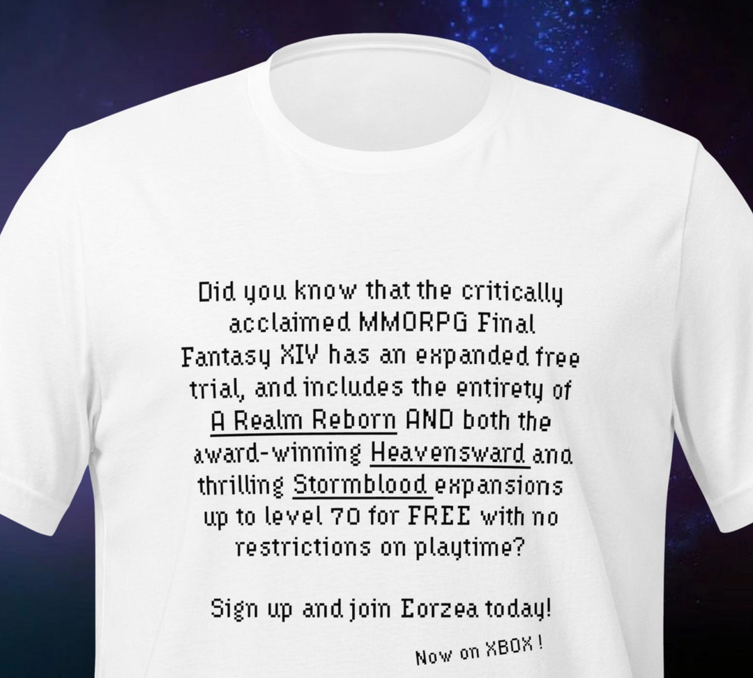 FFXIV Copypasta (black) - FFXIV Shirt, Copypasta Shirt, Unisex T-shirt ...